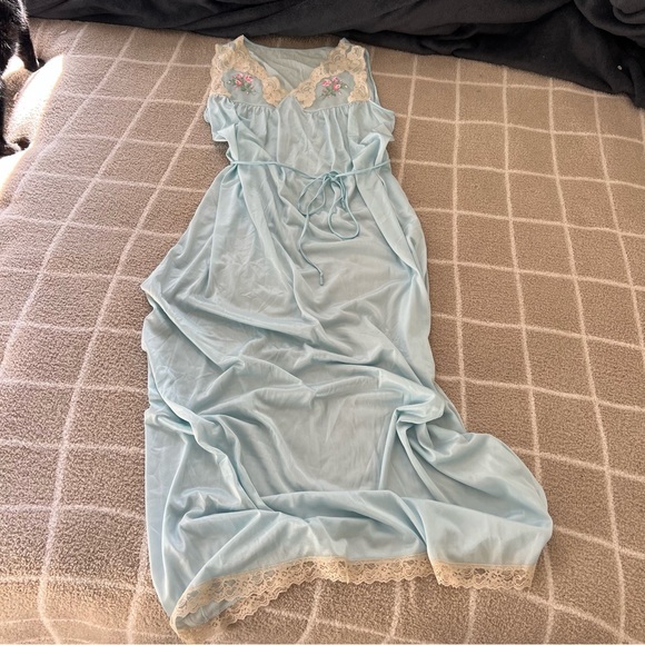 Vintage | Intimates & Sleepwear | Vintage Baby Blue Nightgown | Poshmark